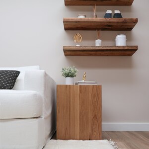 White Oak Box Side Table - Etsy