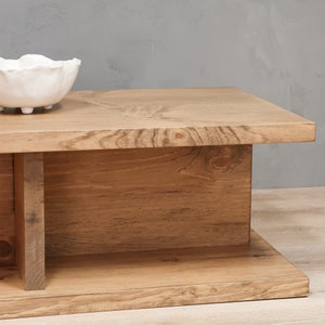 Rustic Cross Base 2-level Coffee Table - Etsy