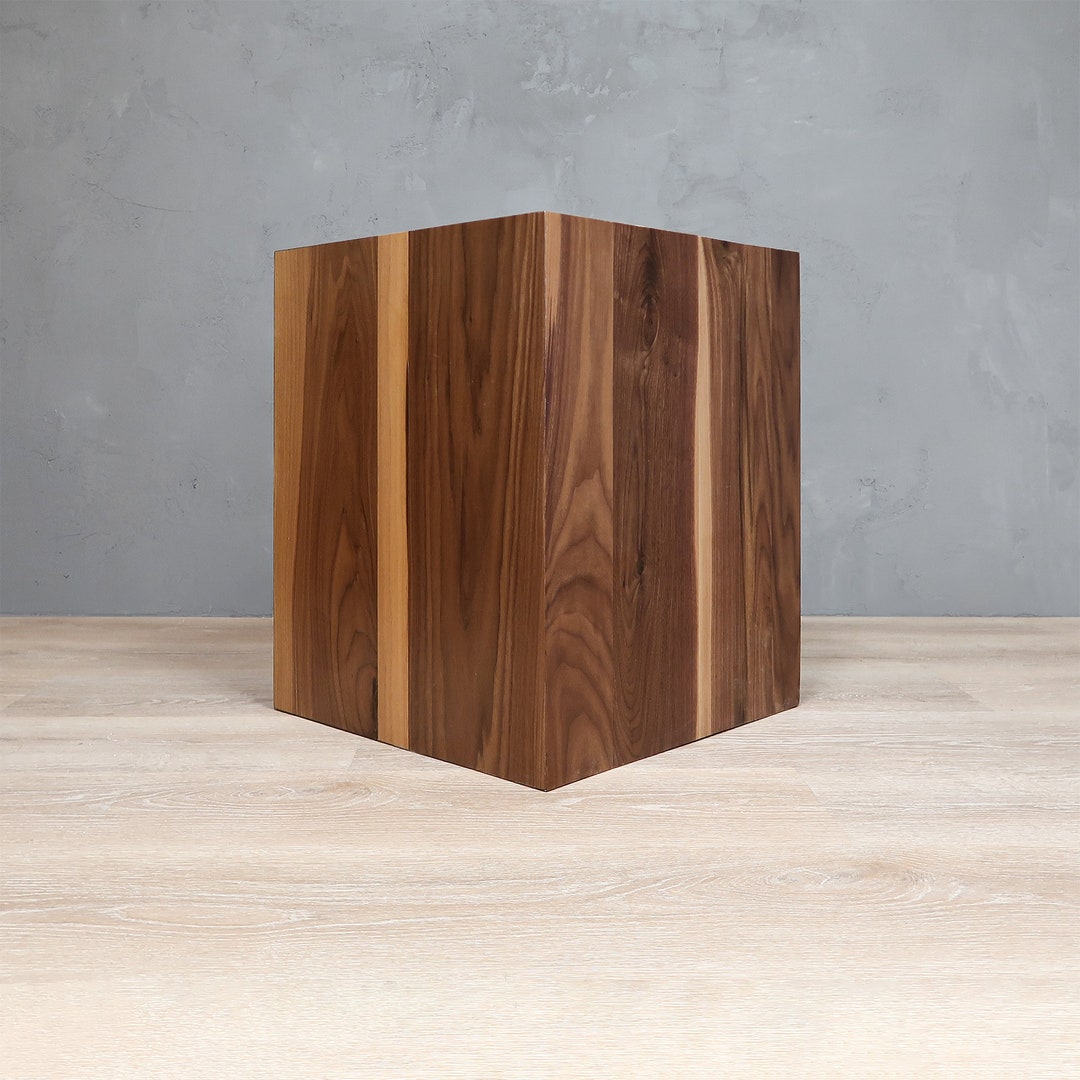 Walnut Box Side Table - Etsy