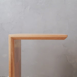 White Oak Side Table C-shape, End Table - Etsy