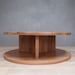 2-level Round White Oak Coffee Table With Y Base - Etsy