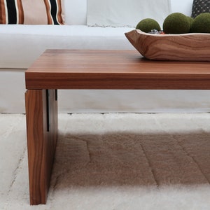 Walnut Waterfall Coffee Table Living Room Coffee Table - Etsy