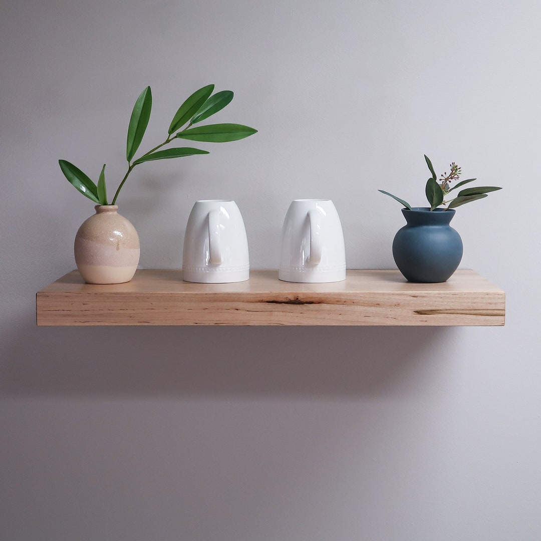 Maple Floating Shelves Kitchen Shelves Heavy Duty Shelves - Etsy