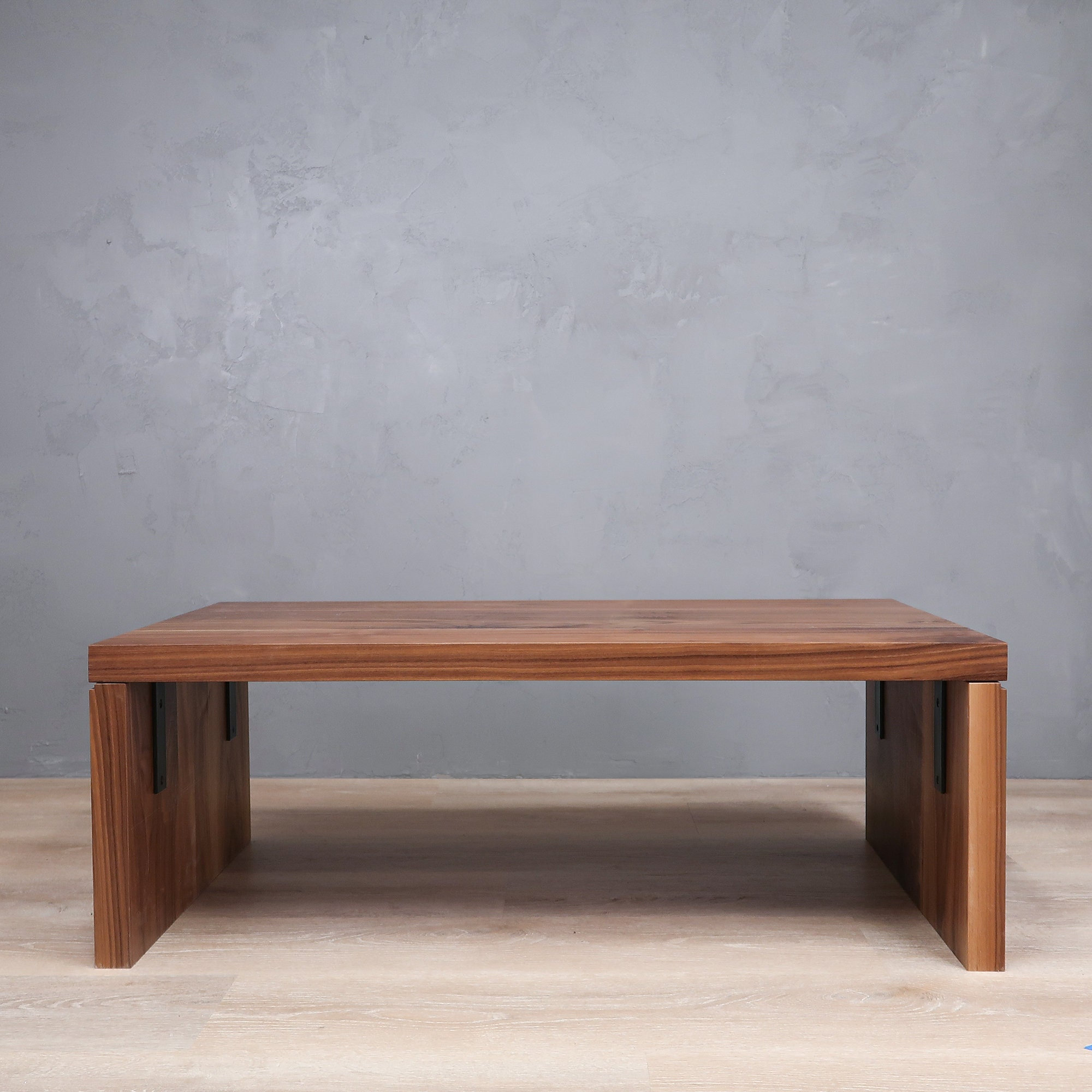 Walnut Waterfall Coffee Table Living Room Coffee Table - Etsy Canada