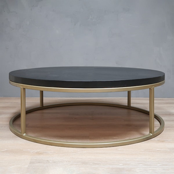 Round Coffee Table Black - Etsy