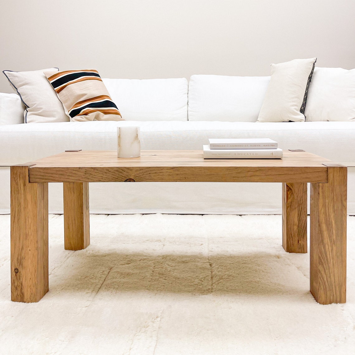 Rustic Coffee Table With Post Legs - Etsy