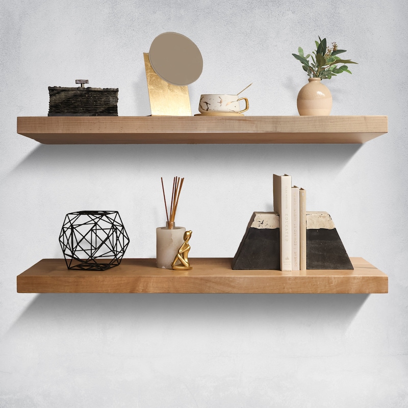 Floating Wall Shelves Maple - Etsy