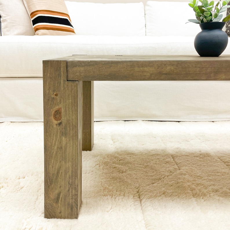 Rustic Coffee Table With Post Legs - Etsy