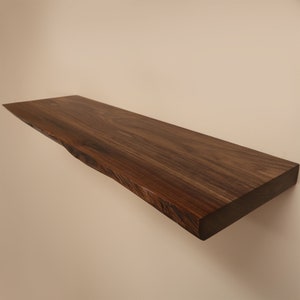 Live Edge Walnut Floating Shelves Kitchen Shelves - Etsy