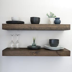 MODERN Floating Shelves, 3 Inches Thick - Etsy