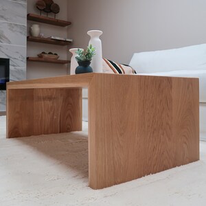 White Oak Waterfall Coffee Table Living Room Coffee Tables - Etsy