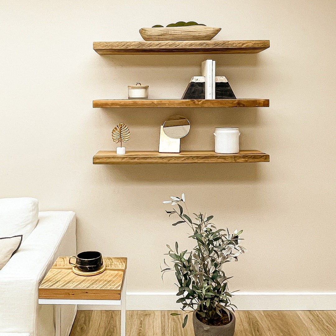 Reclaimed Wood Floating Shelves, Kitchen Shelves, Heavy-duty Shelf - Etsy