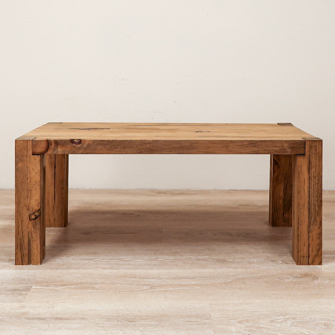 Rustic Coffee Table With Post Legs - Etsy