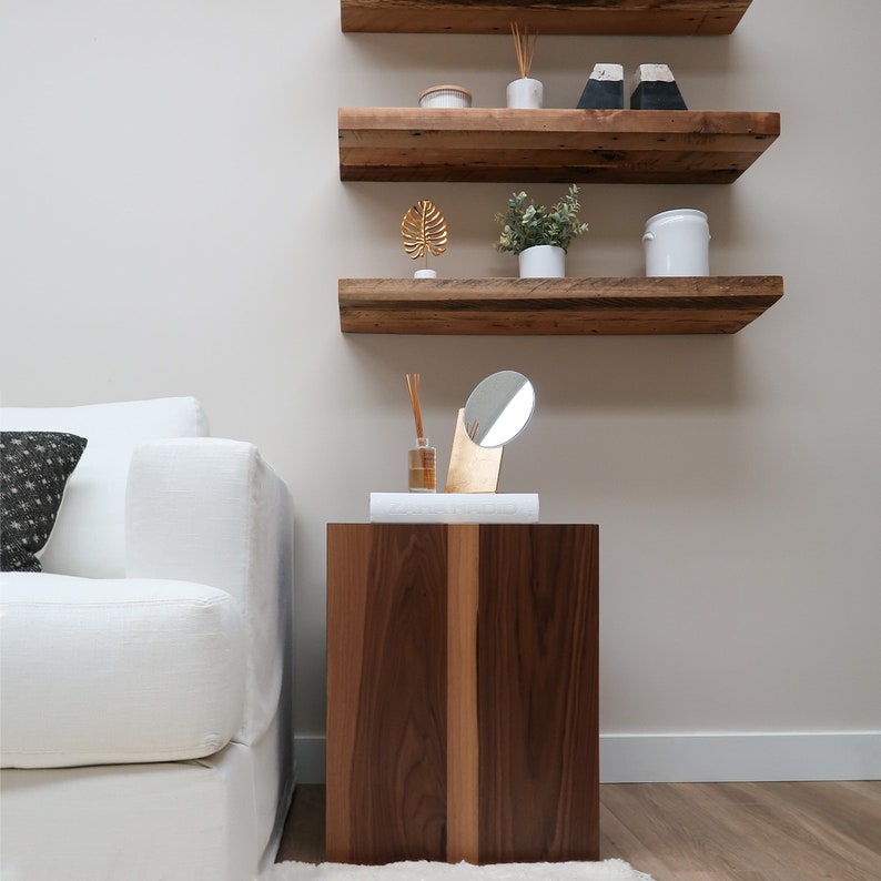 Walnut Box Side Table - Etsy