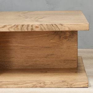 Rustic Cross Base 2-level Coffee Table - Etsy