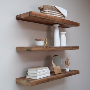 Reclaimed Wood Floating Shelves, Kitchen Shelves, Heavy-duty Shelf - Etsy