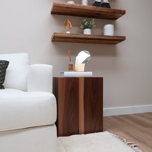Walnut Box Side Table - Etsy