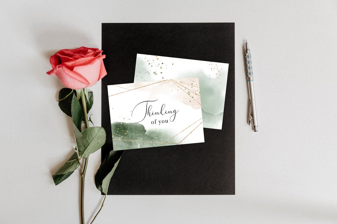 Printable Thinking of You Note Cards, Thinking of You Postcard, Digital ...