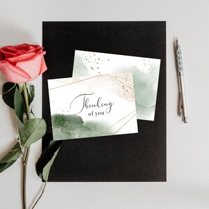 Printable Thinking of You Note Cards, Thinking of You Postcard, Digital ...