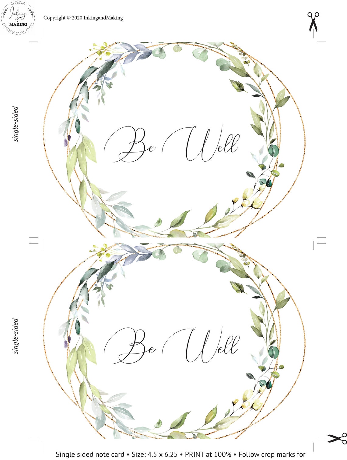 Printable Get Well Note Card, Printable Well Wishes, Digital Card ...