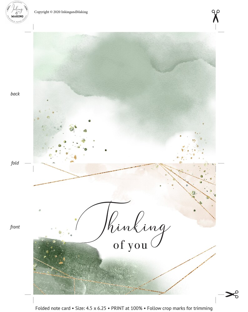 Printable Thinking of You Note Cards, Thinking of You Postcard, Digital ...