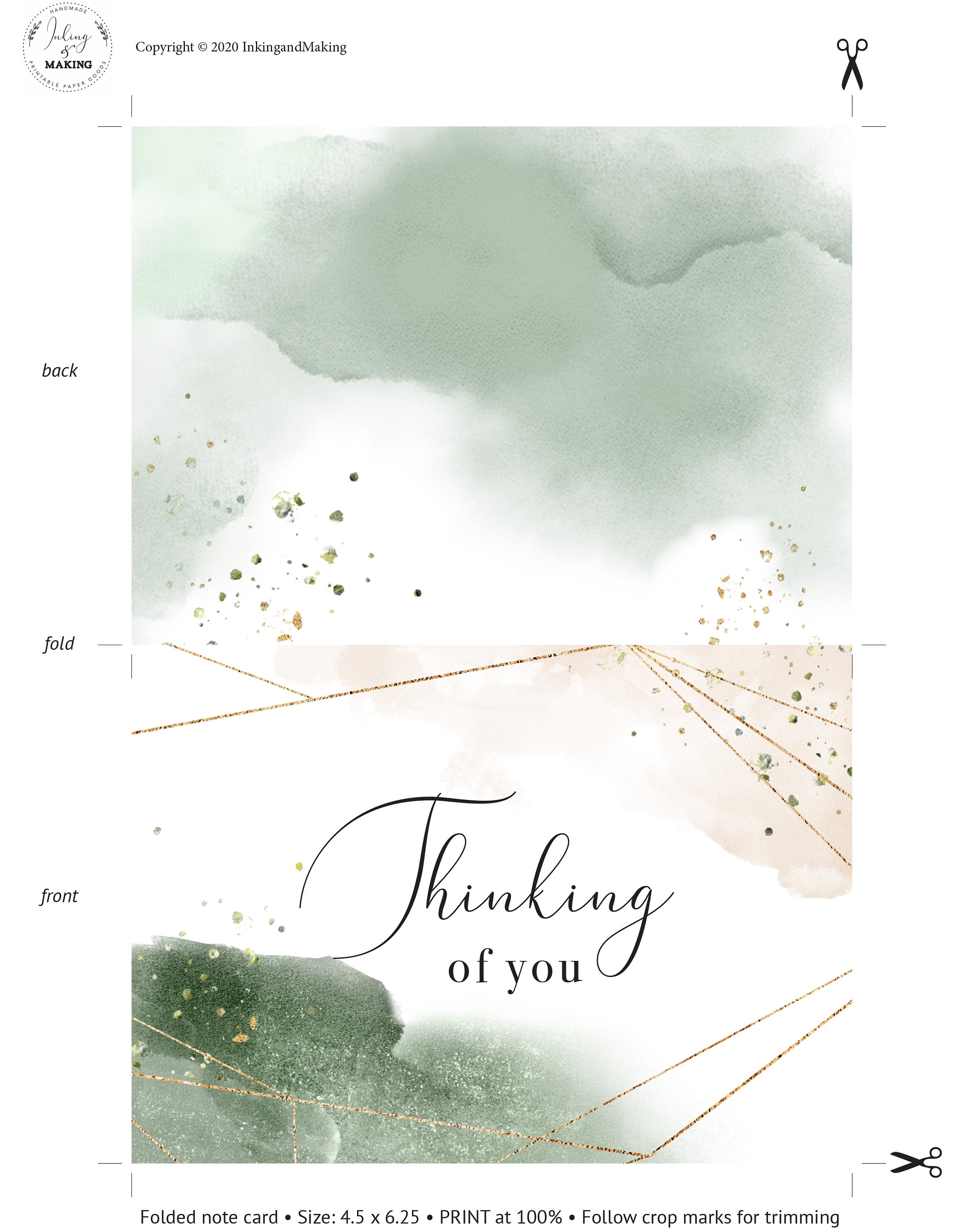 Printable Thinking of You Note Cards, Thinking of You Postcard, Digital ...