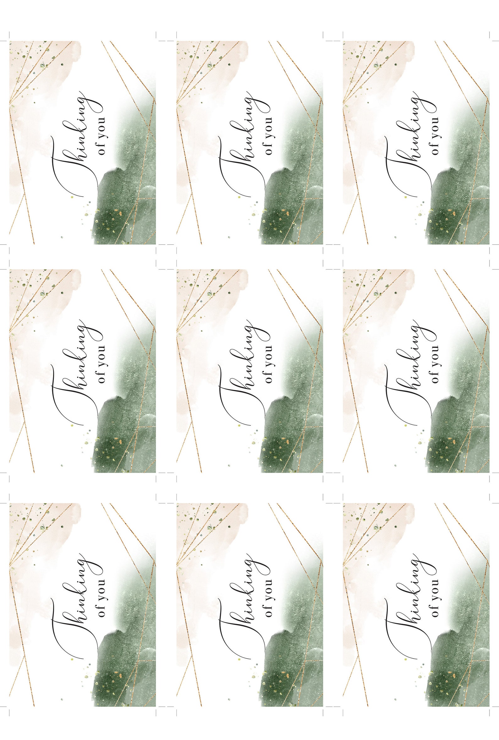 Printable Thinking of You Note Cards, Thinking of You Postcard, Digital ...