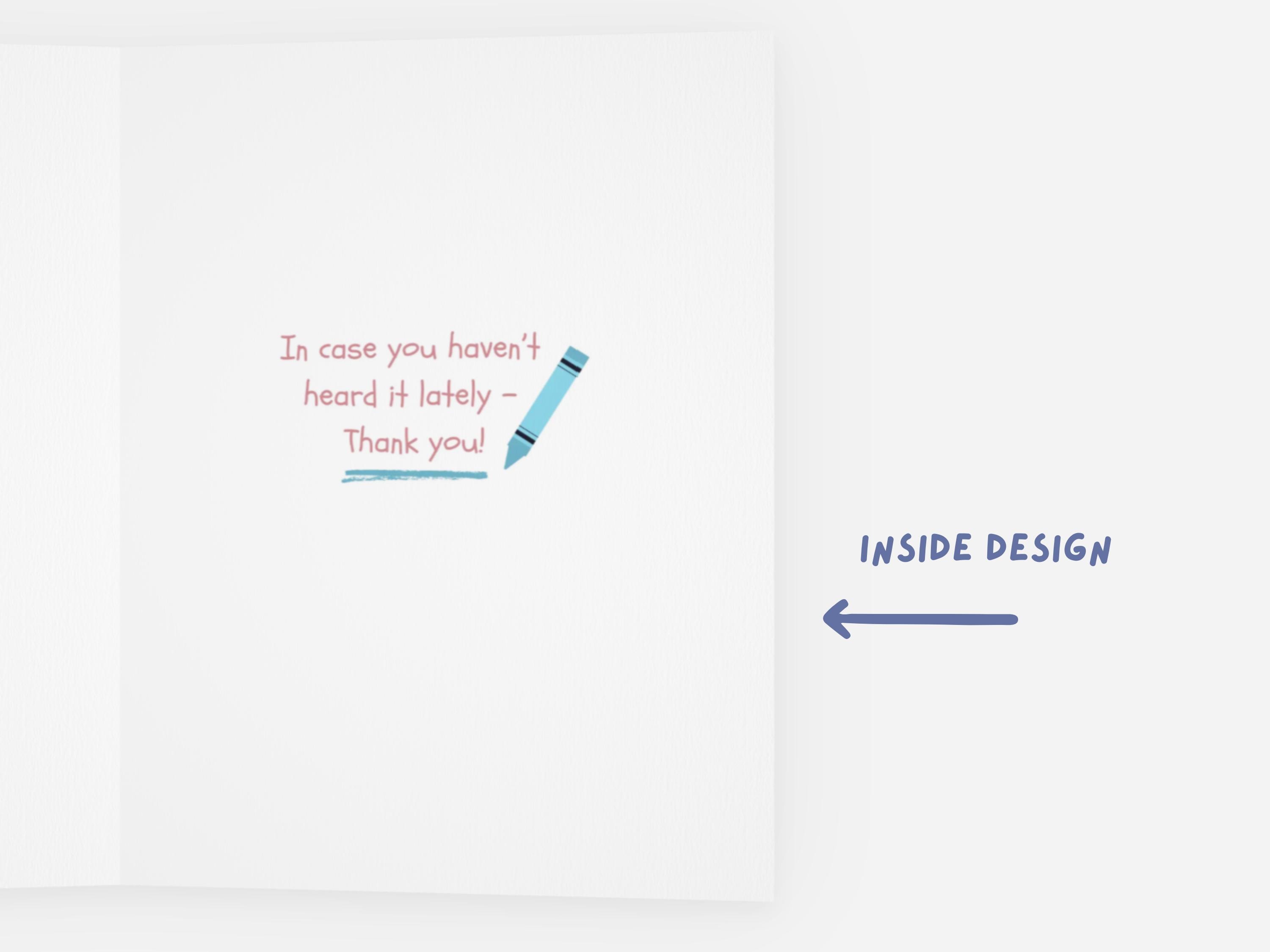 Teacher Appreciation Card | Digital Download Greeting Thank You Card - Etsy