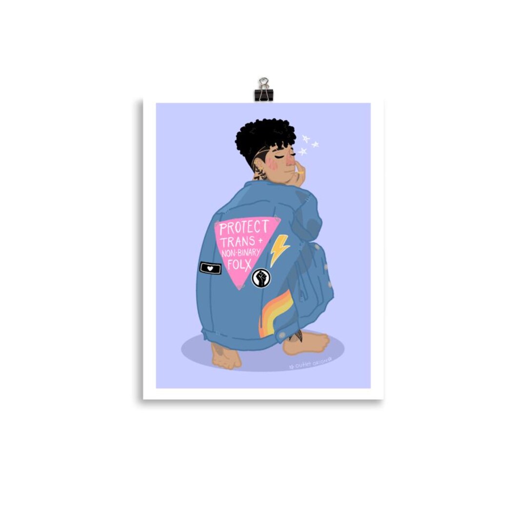 Protect Trans and Non-binary Folx Poster - Etsy
