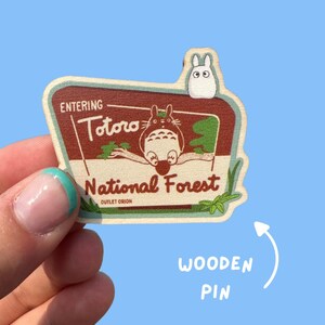 My Neighbor Totoro National Forest Wooden Pin - Etsy