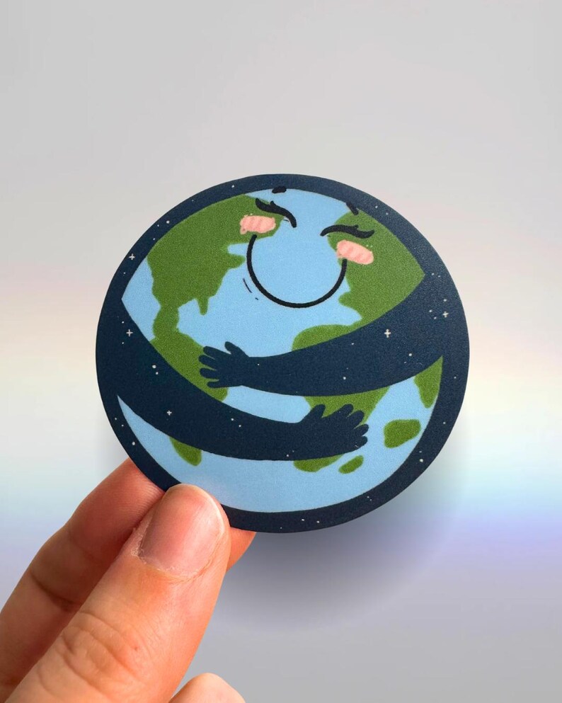 Earth Day Hug Sticker - Etsy