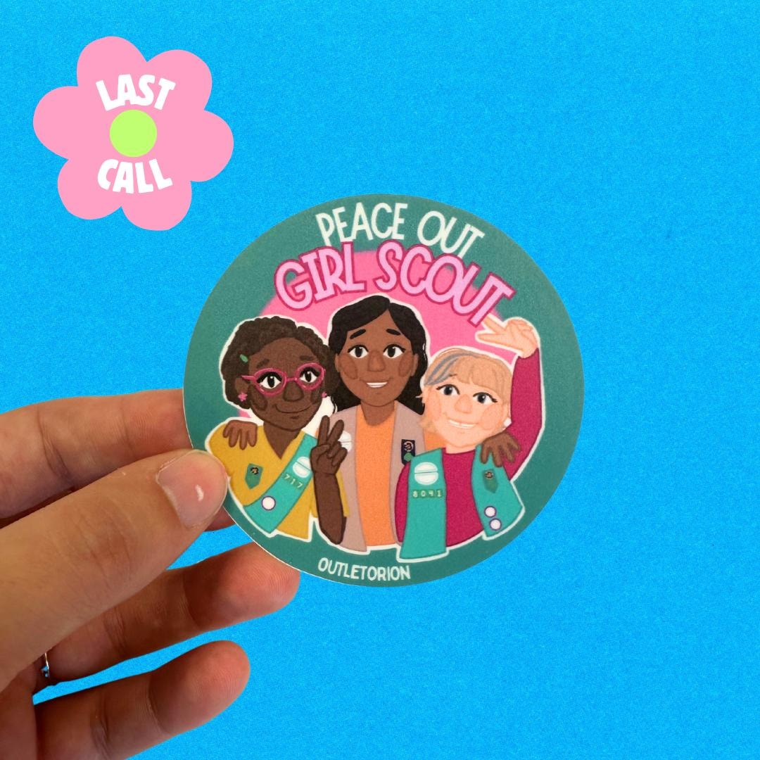 Peace Out, Girl Scout Bubble-free Sticker - Etsy