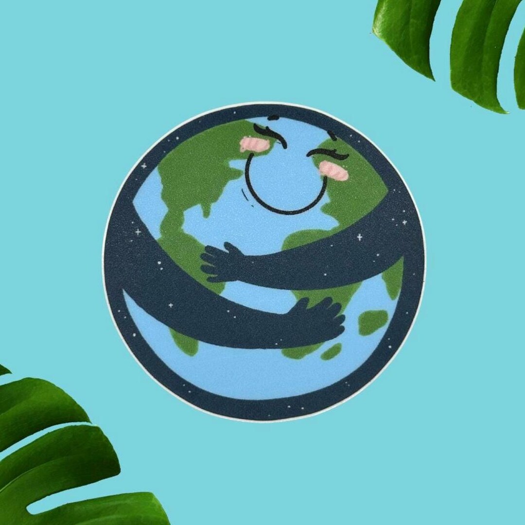 Earth Day Hug Sticker - Etsy