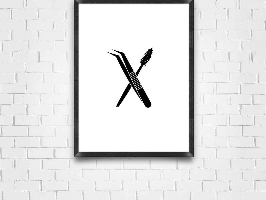 Eyebrow Artist Wall Poster, Beauty Salon Decor, Tweezer and Eyebrow ...