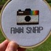 Decorative aww Snap Polaroid Cross Stitch FINISHED - Etsy