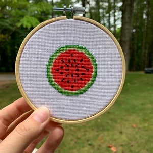 Decorative Watermelon Cross Stitch - FINISHED - Etsy