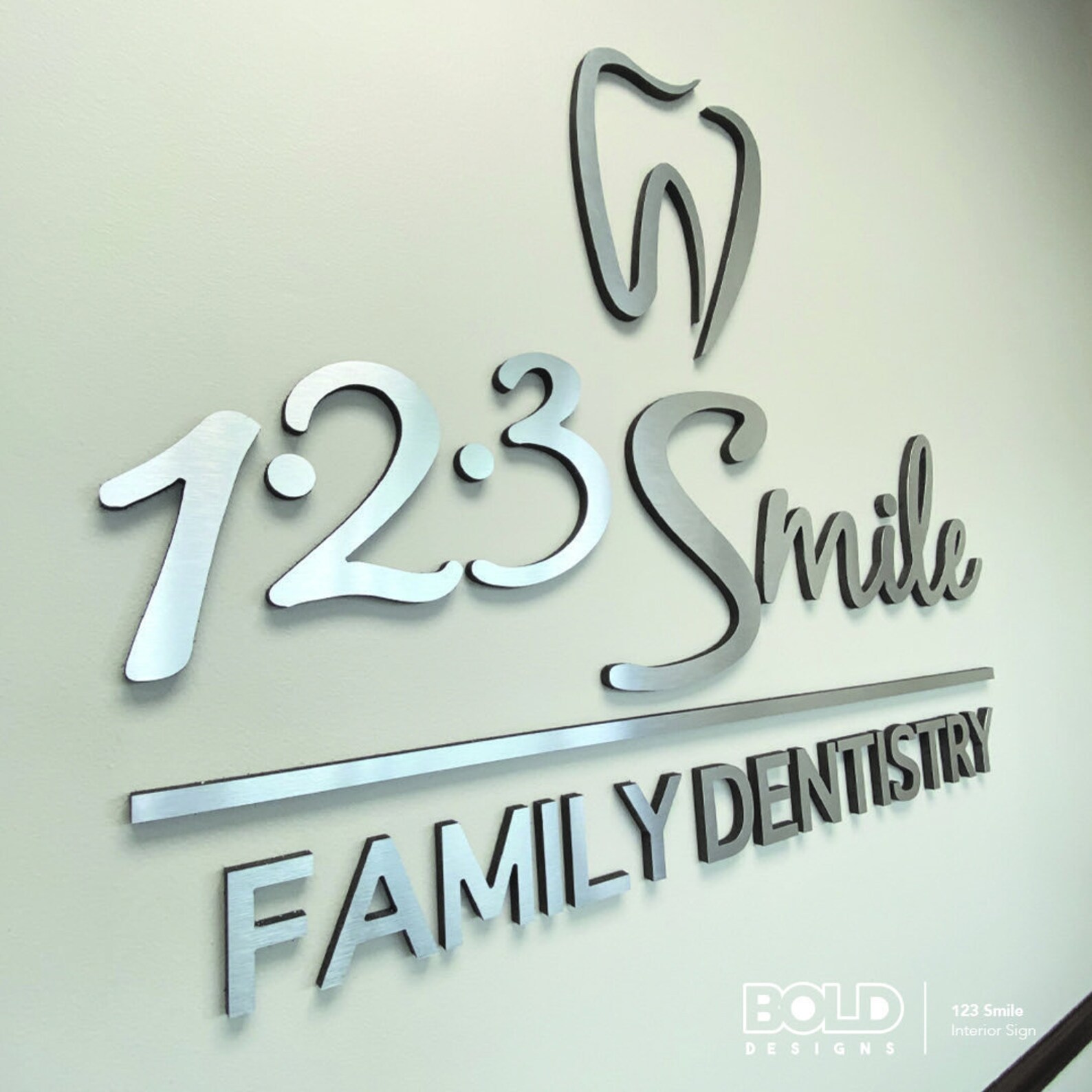 CUSTOM SIGN KIT Dimensional Letters Metal Brushed or Polished Turn Your ...