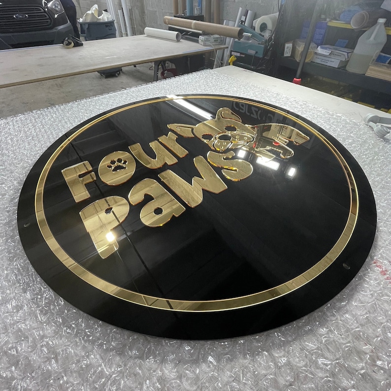 Custom Round Acrylic Sign Turn Your Logo Into A Round Acrylic - Etsy