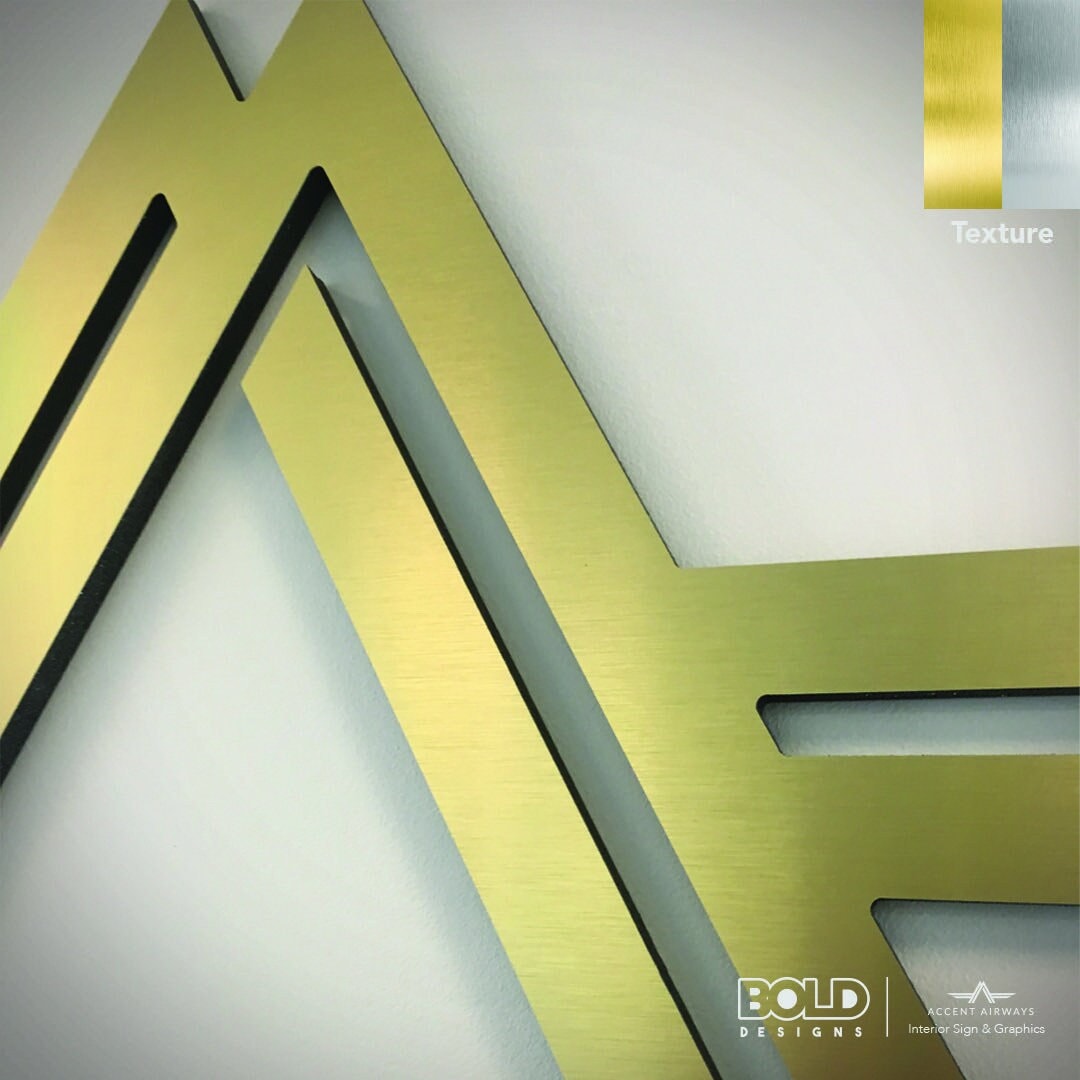 Your Business Logo Into A Gold Polished or Gold Brushed Customized Sign ...