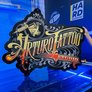 Tattoo Shop Sign - Custom Acrylic Sign - Multilayer Acrylic Sign - Etsy