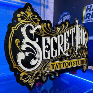 Tattoo Shop Sign - Custom Acrylic Sign - Multilayer Acrylic Sign - Etsy