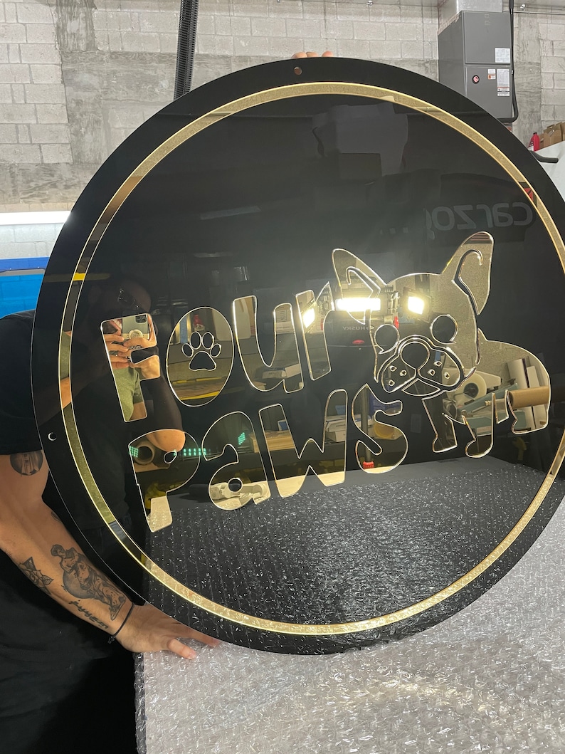 Custom Round Acrylic Sign Turn Your Logo Into A Round Acrylic - Etsy