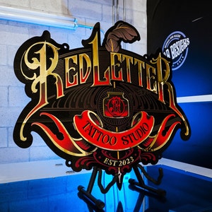 Tattoo Shop Sign - Custom Acrylic Sign - Multilayer Acrylic Sign - Etsy