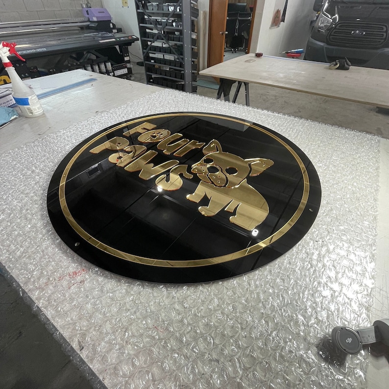 Custom Round Signs!! Turn Your Logo Into A Round Acrylic Sign ...