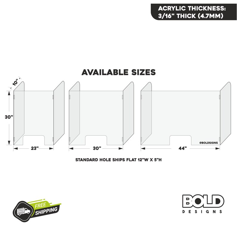 Portable Clear Acrylic U Shape Barrier Shield Protective | Etsy