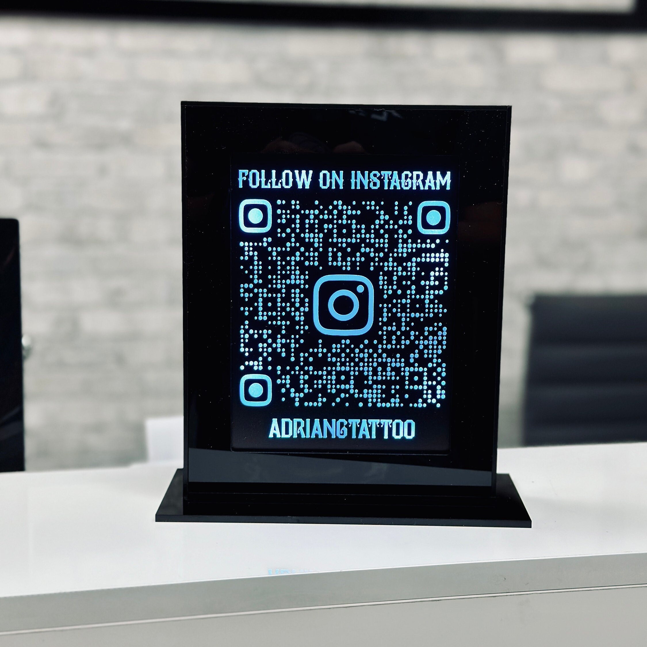 Illuminated QR CODE Sign - Tabletop QR Code Sign - Etsy