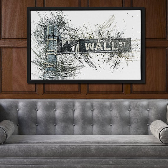 WALL STREET Stock Market Stock Market Wall ART Luxury Wall | Etsy
