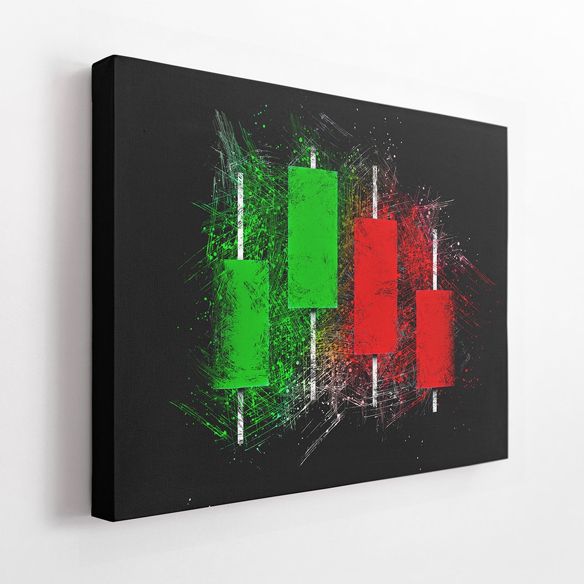 Stock Market Art Candlestick Canvas Wall Street Stock - Etsy