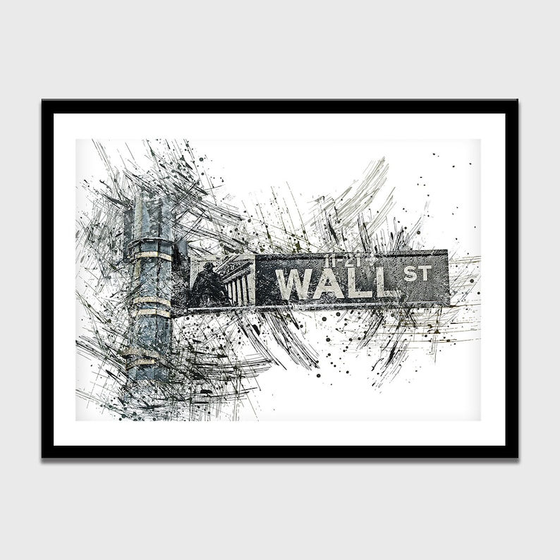 WALL STREET New York Stock Exchange Art Limited Edition | Etsy