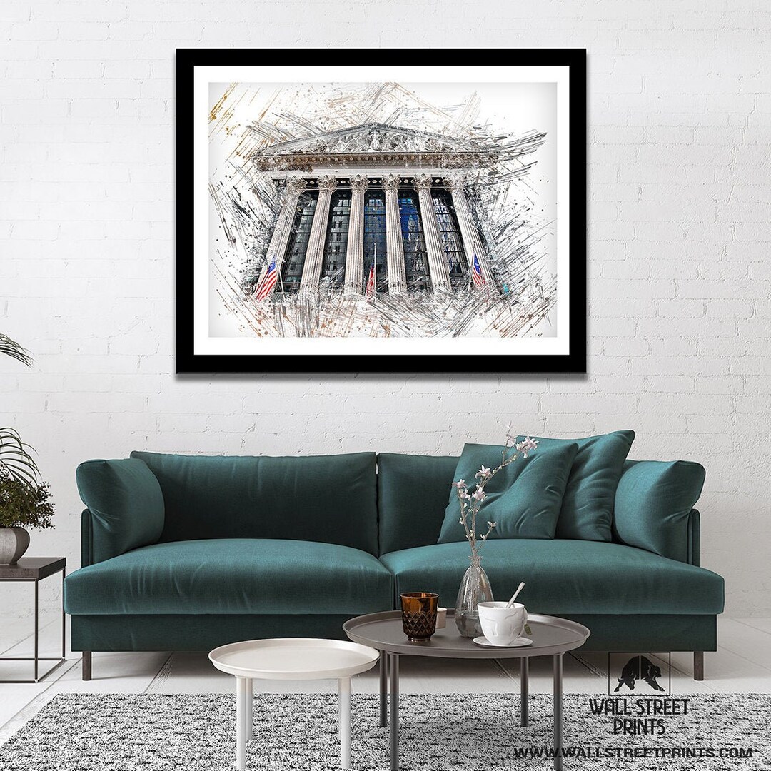 Wall Street Stock Exchange Wall Art, Investor Art, Stock Market Wall ...